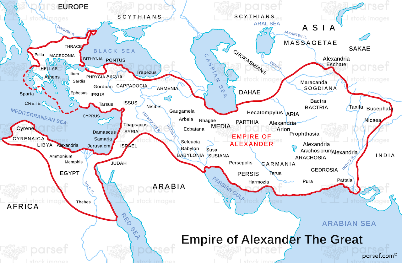 Alexander the Great’s Empire Map | Kid's Bible History Maps