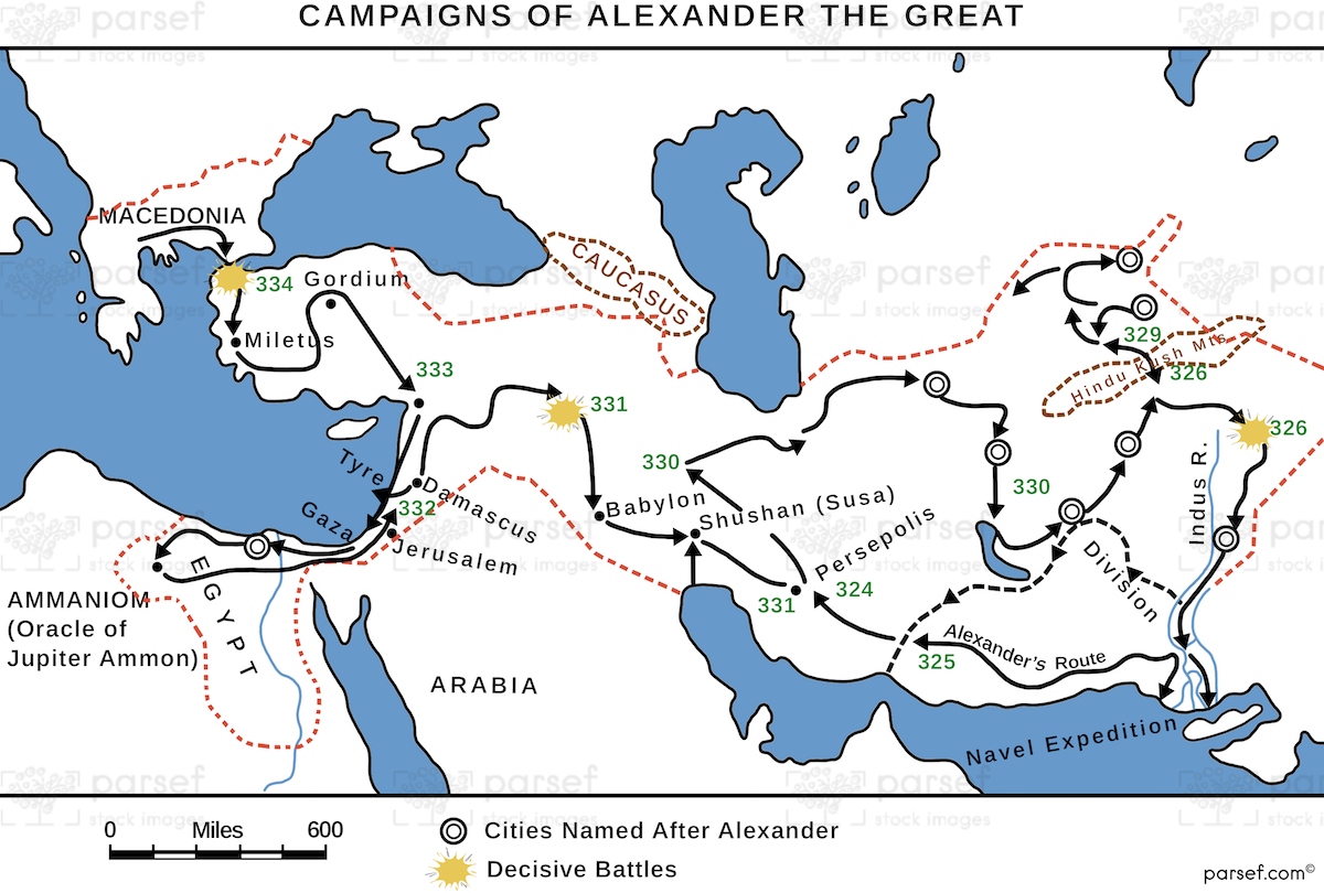Alexander the Great’s Campaigns Map | Kid's Bible History Maps