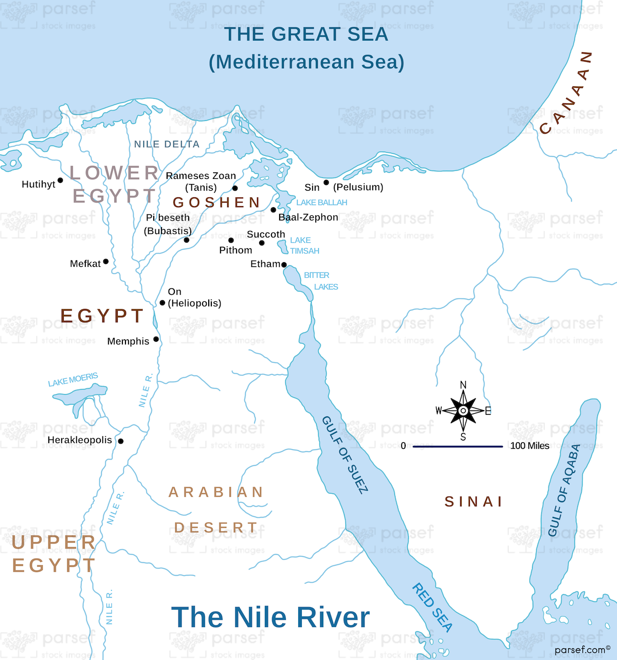 Genesis Nile River Map | Kid's Bible History Maps